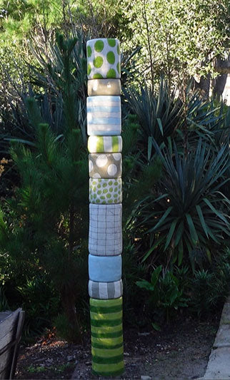 Blue Ceramic Totem – SALLY RUSSELL
